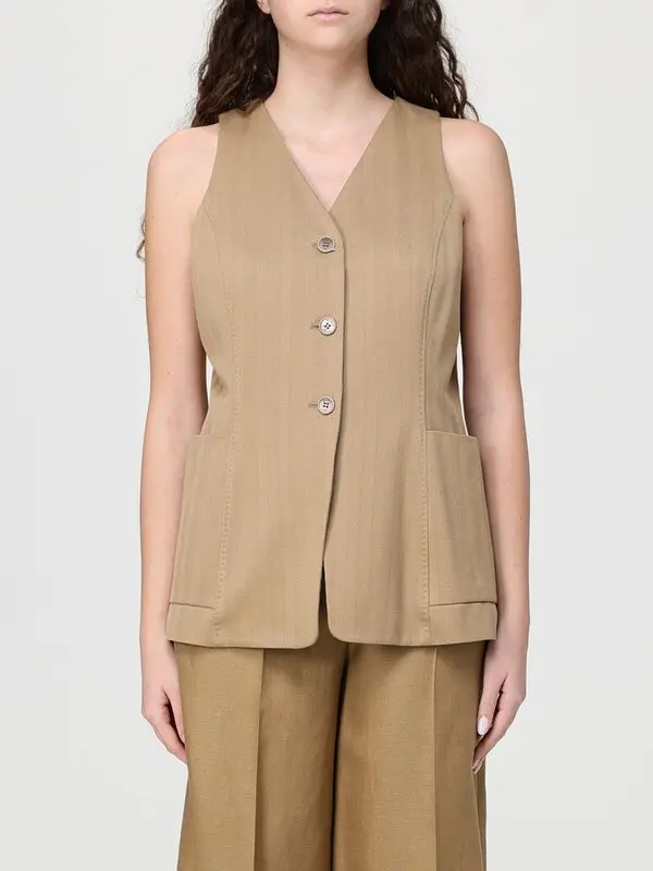 Max Mara Single-breasted Waistcoat - Cream