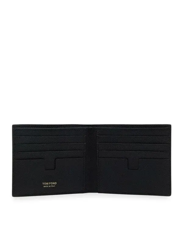 TOM FORD T-line Wallet In Hammered Leather