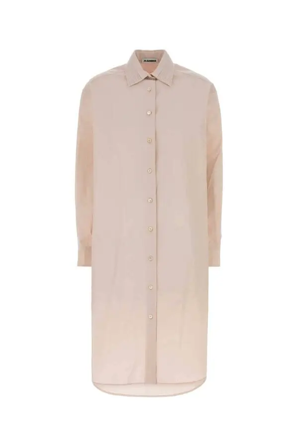 JIL SANDER Light Poplin Shirt Dress - Pink