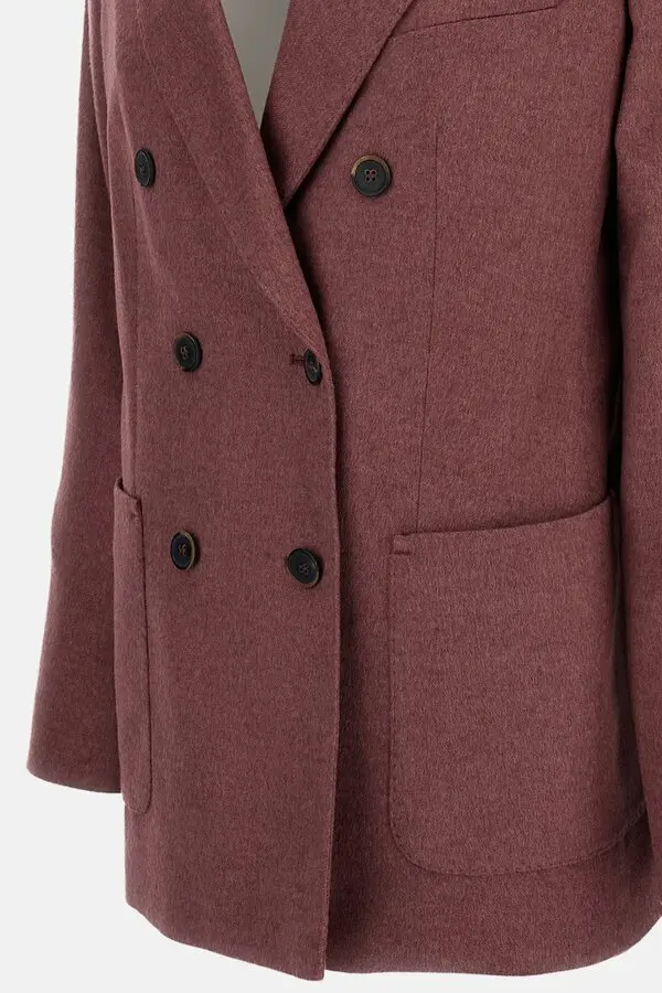 Max Mara Double-breasted Silk And Cashmere Tailored Jacket