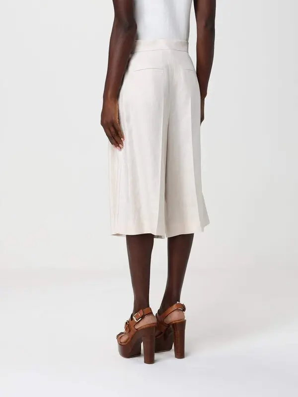 Max Mara Linen Bermuda Shorts - Cream