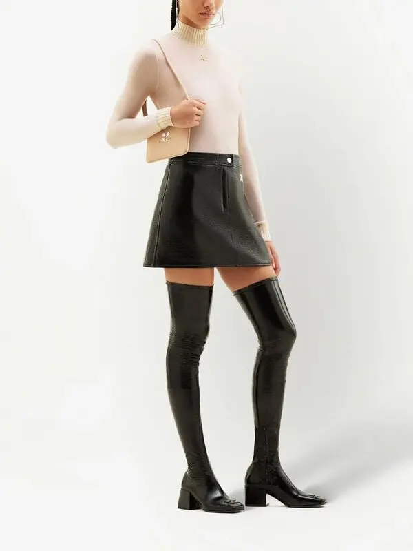 COURREGES Minigonna Reedition Vinyl - Black