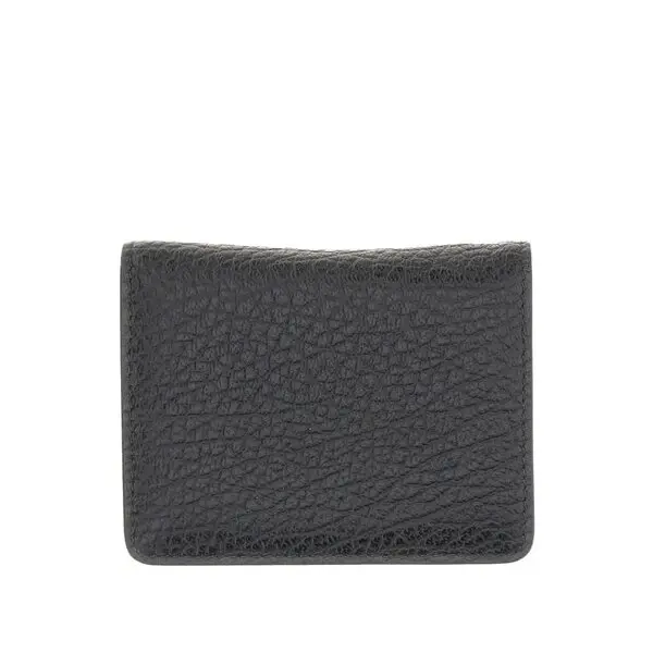 MAISON MARGIELA Leather Cardholder With Key-ring - Black
