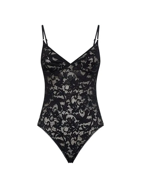 Zimmermann Black Lace Sleeveless Bodysuit