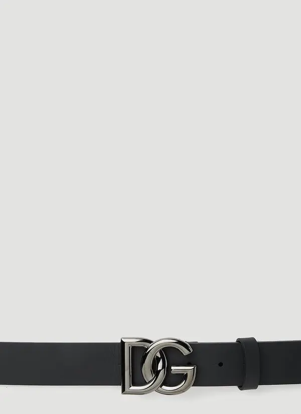 Dolce & Gabbana Logo Plaque Belt - Black
