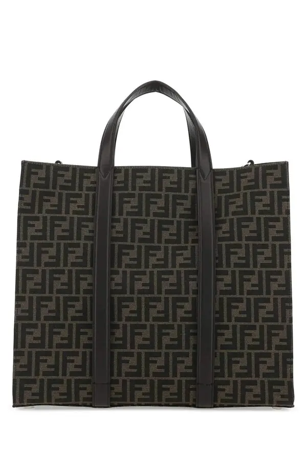 Fendi Embroidered Canvas Shopping Bag - Multicolor