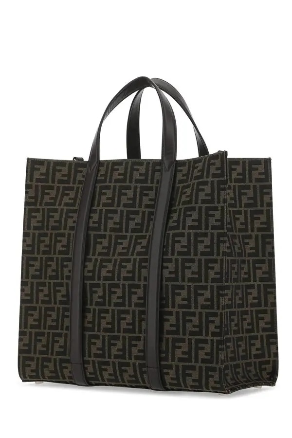 Fendi Embroidered Canvas Shopping Bag - Multicolor