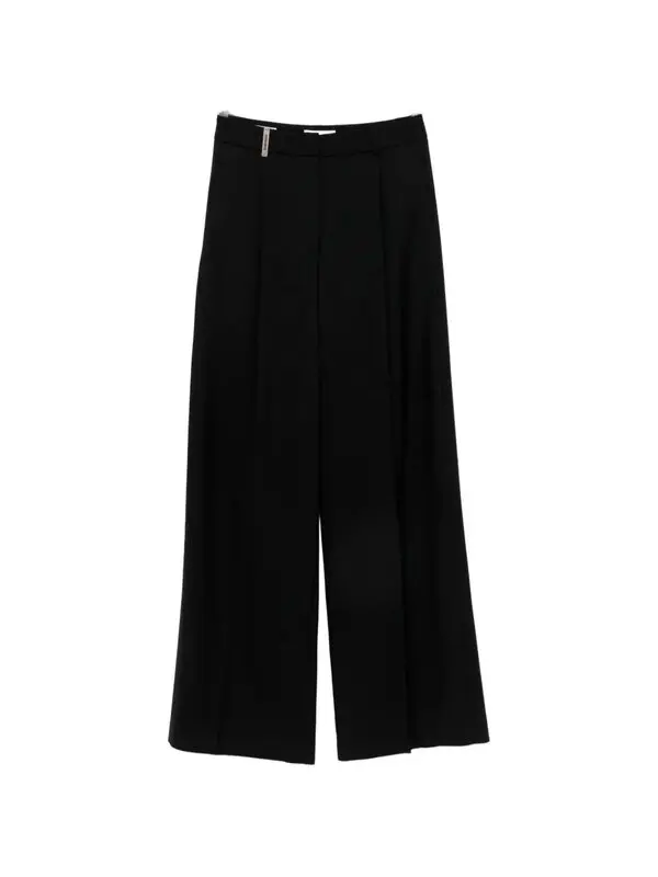 Peserico Wool Wide Leg Trousers - Multicolor