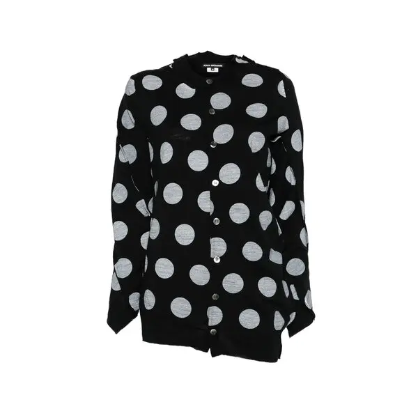 Junya Watanabe Wool Polka Dot Cardigan - Black