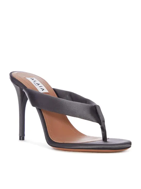 Alaïa Spongy Denim Platform Sandals