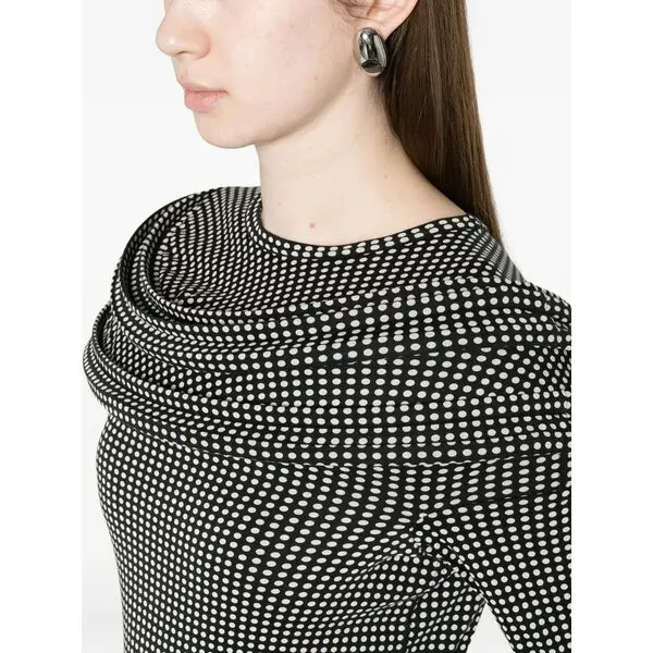 Junya Watanabe Polka Dot Fitted Blouse - Black