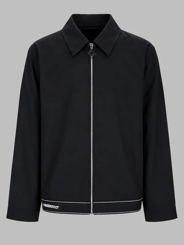 Casablanca Zip Up Jacket - Black