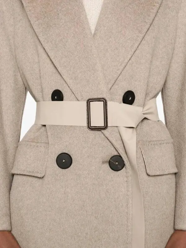 Max Mara Cashmere Double-breasted Coat - Multicolor