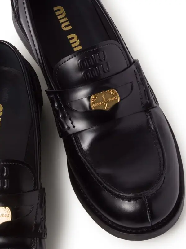 Miu Miu Brushed Leather Loafers