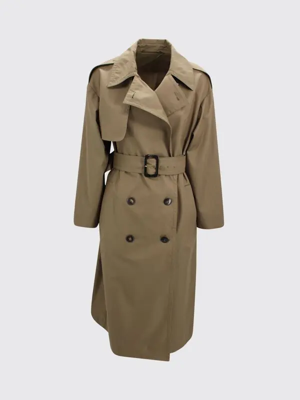 Max Mara Otello Double Breasted Cotton Blend Trench Coat - Green