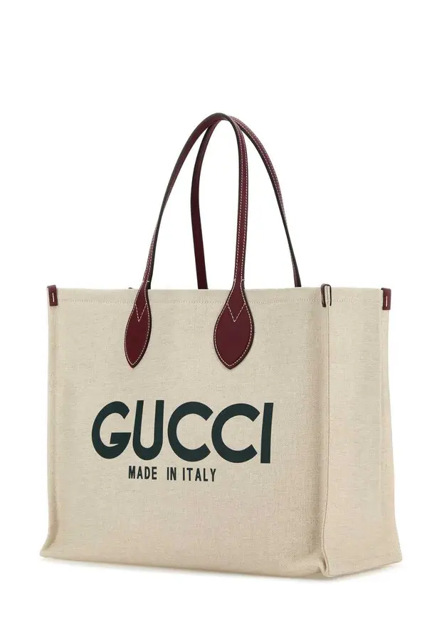 Gucci Canvas Shopping Bag - Brown