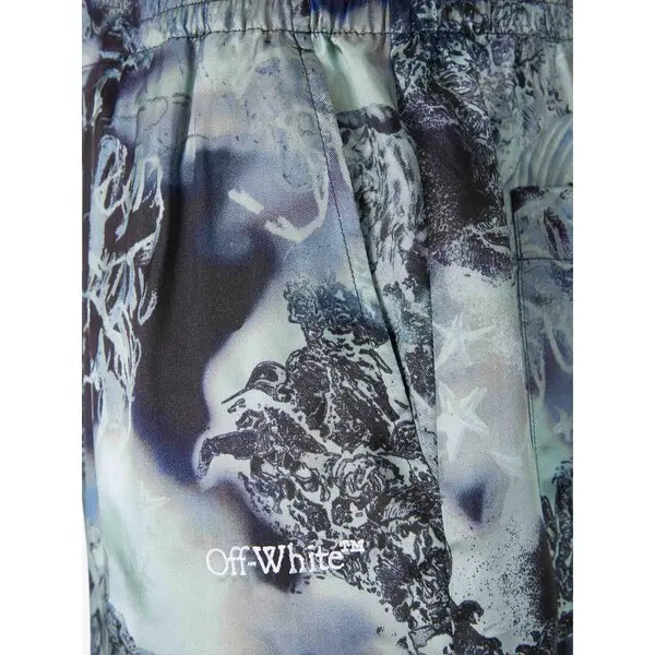 Off-White Graphic Bermuda Shorts - Blue