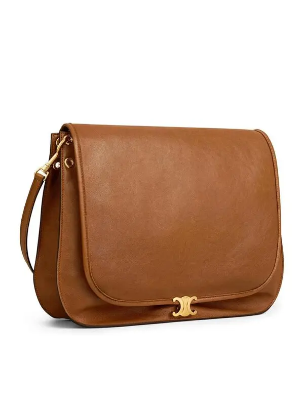 Celine Triomphe Soft Saddlebag - Tan