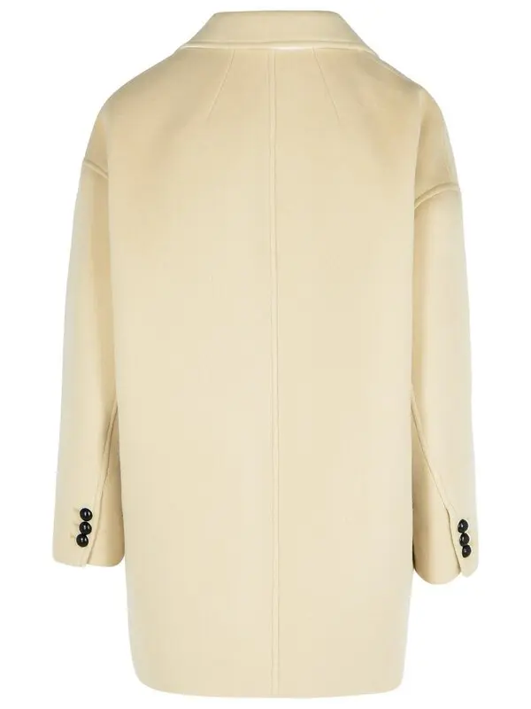 Isabel Marant Étoile Campbelle' Beige Virgin Wool Blend Coat