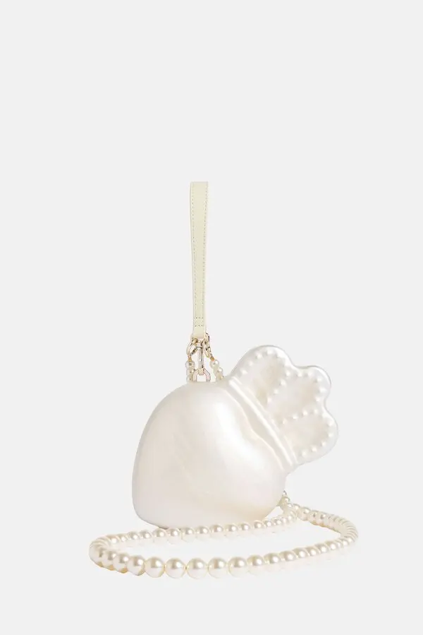 Simone Rocha Pearl Crossbody Claddagh Bag