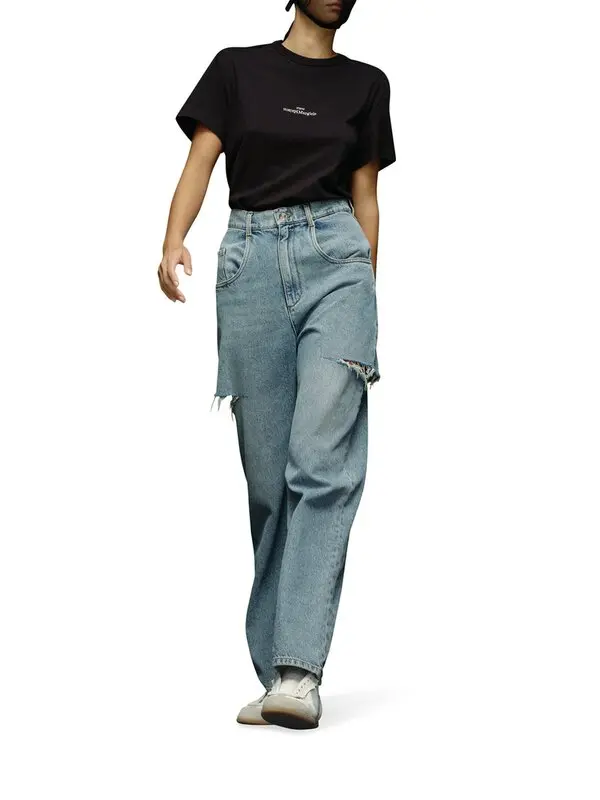 MAISON MARGIELA Denim Jeans With Side Rips - Blue