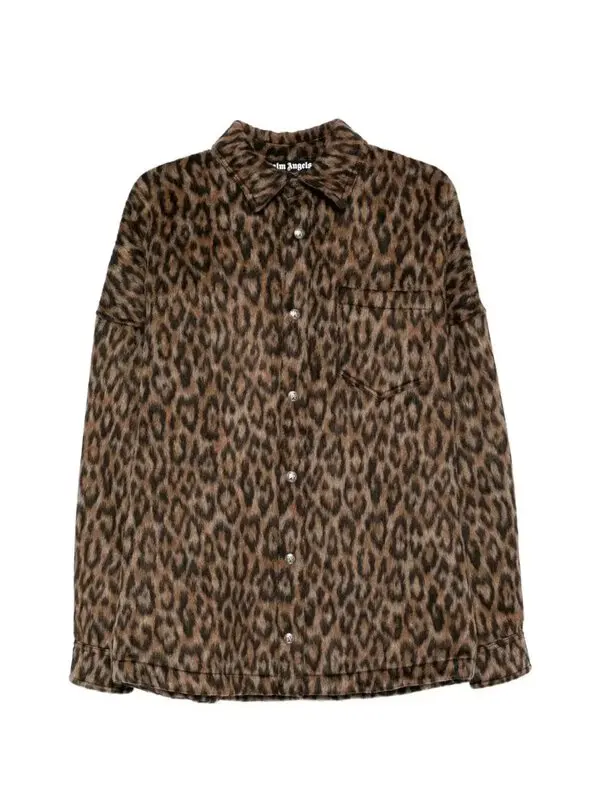Palm Angels Classic Logo` Animalier Overshirt