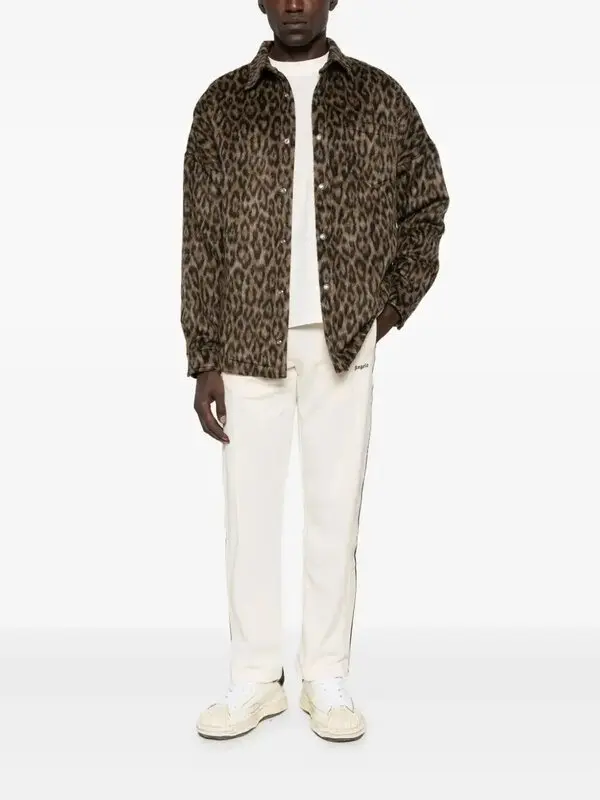Palm Angels Classic Logo` Animalier Overshirt