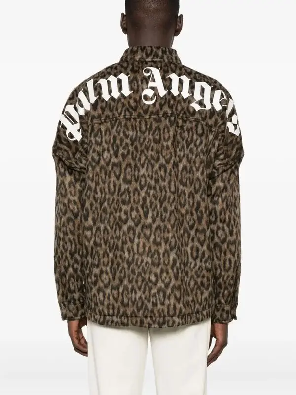 Palm Angels Classic Logo` Animalier Overshirt