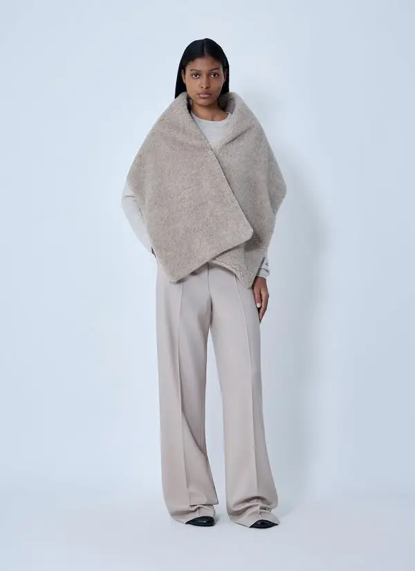 Max Mara Fringed Wool Scarf - Green