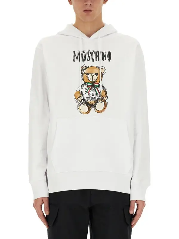 Moschino Teddy Print Sweatshirt - White