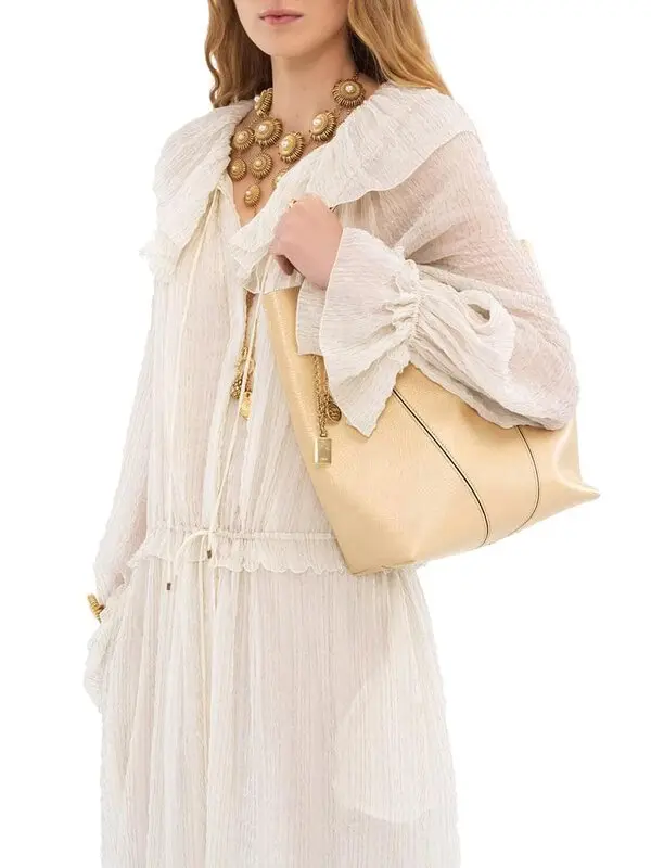 Chloé Spin Tote Bag In Grainy Leather - Multicolor