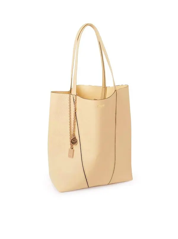 Chloé Spin Tote Bag In Grainy Leather - Multicolor