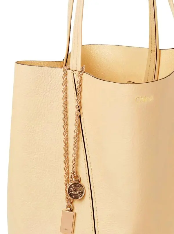 Chloé Spin Tote Bag In Grainy Leather - Multicolor