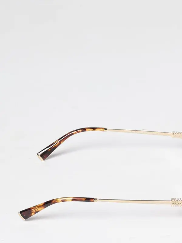 Miu Miu Oval Metal Sunglasses With Bridge And Tortoiseshell Temples