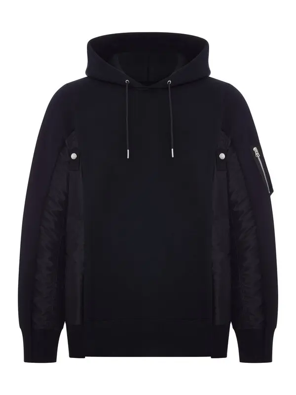 Sacai Cotton And Nylon Hoodie
