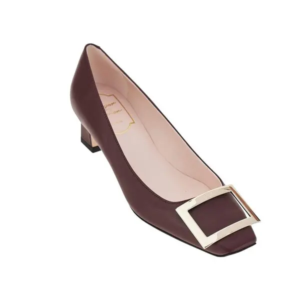 ROGER VIVIER Trompette Leather Pumps - Red