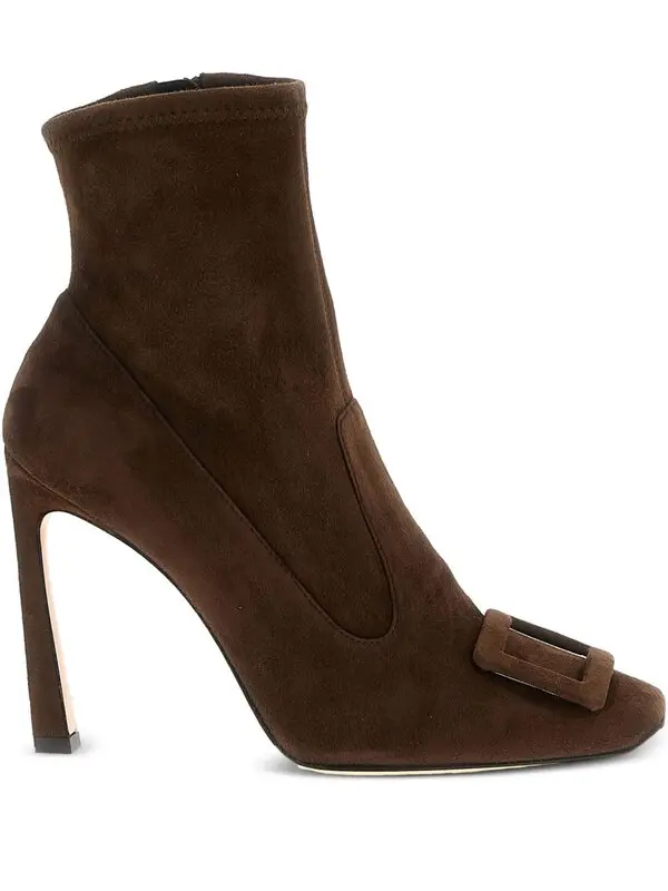 ROGER VIVIER Suede Leather Trompette Boots