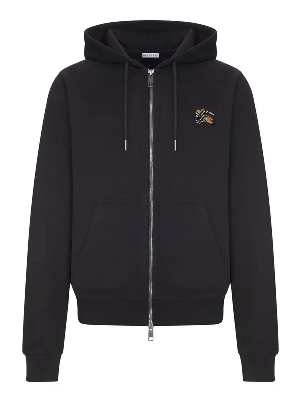 Burberry Cotton Sweatshirt With Zip And Hood