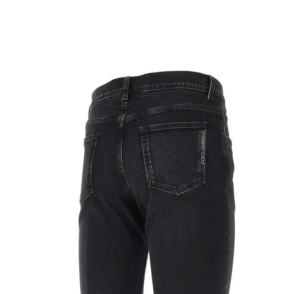 Dolce & Gabbana Stretch Denim Slim Fit Jeans - Black