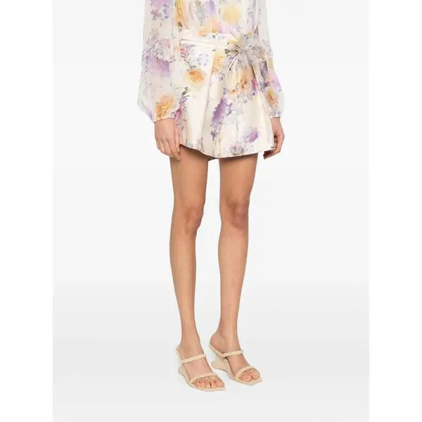 Zimmermann Floral Silk-blend Shorts