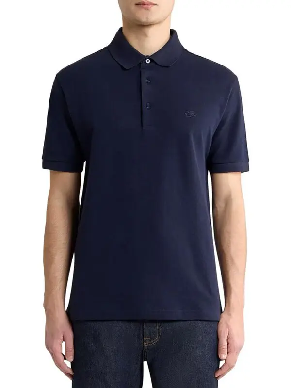 Etro Cotton Polo Shirt With Printed Details