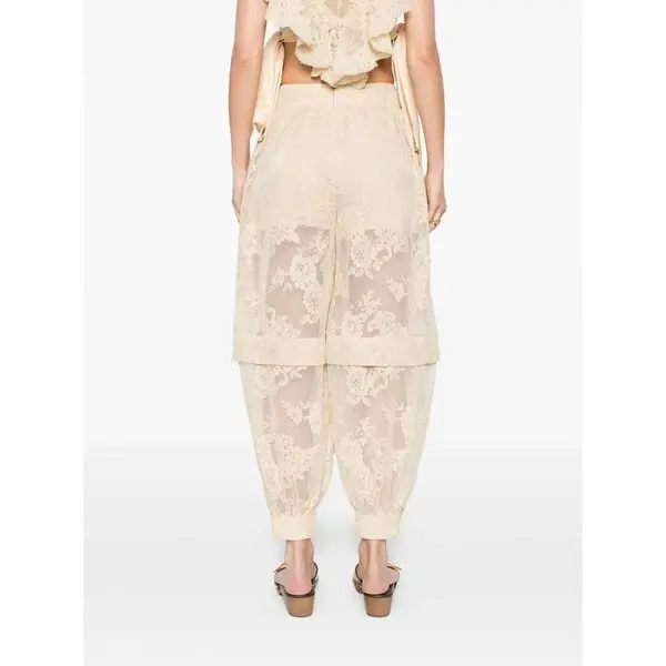Zimmermann Neutrals Trousers Tapered Trousers