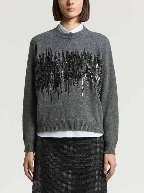 Peserico Round Neck Sweater - Multicolor