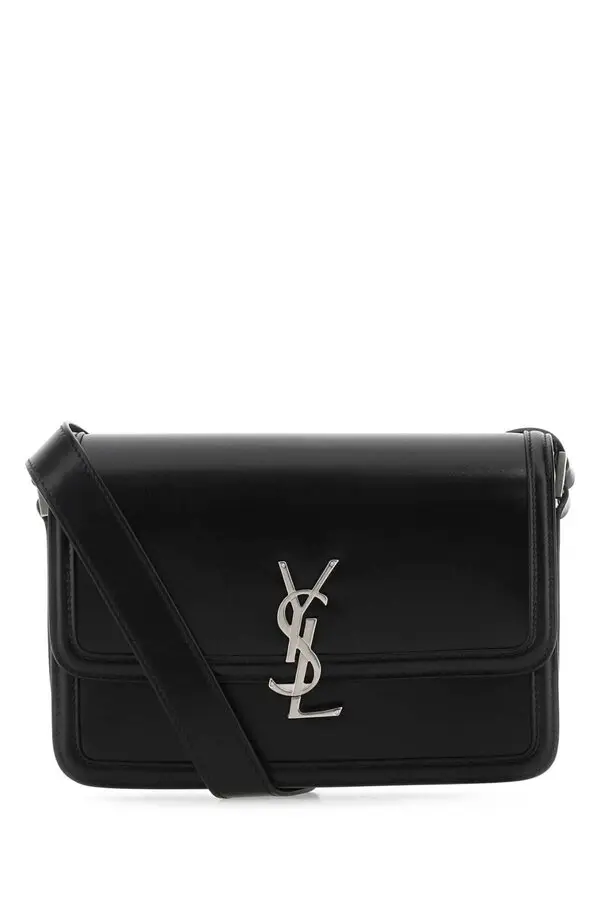 Saint Laurent Leather Solferino Shoulder Bag - Black