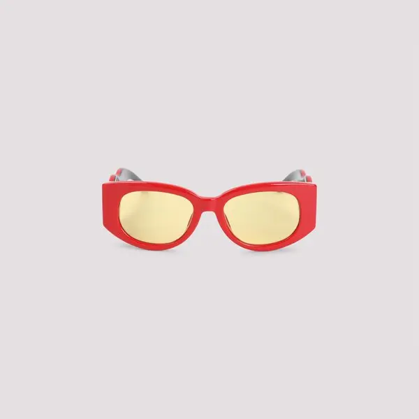 Casablanca Oval Wave Sunglasses - Red