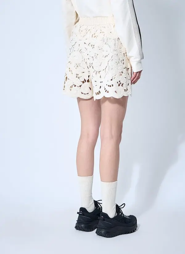 Moncler Embroidery Anglaise Shorts