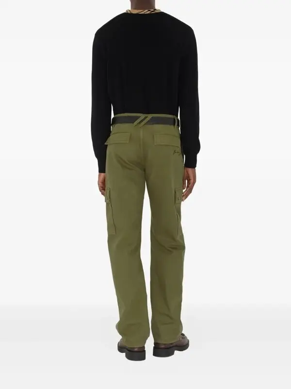 Burberry Cotton Cargo Trousers - Multicolor
