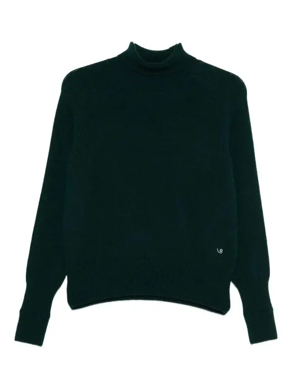 Victoria Beckham Turtle-neck Wool Jumper - Green