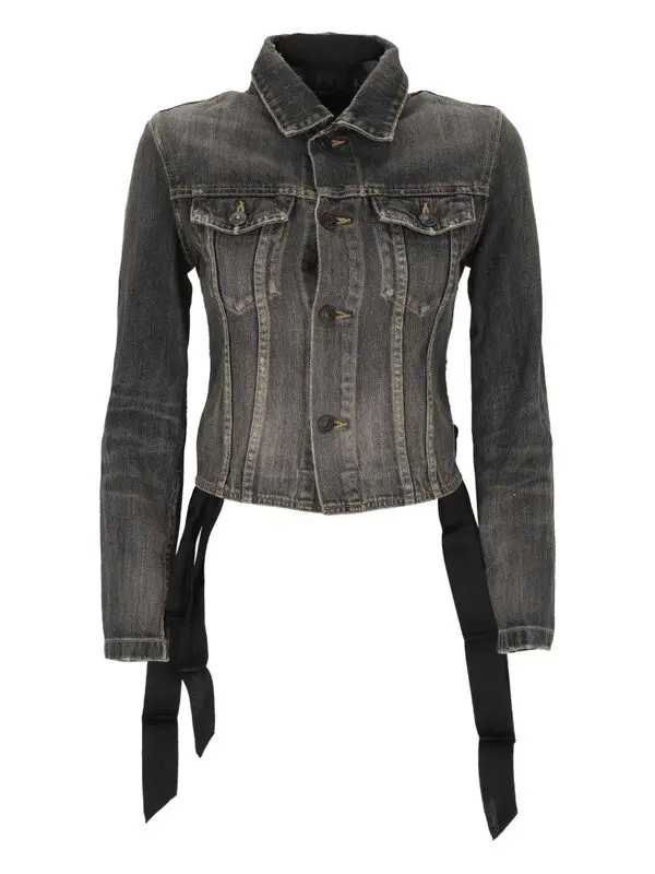 Balenciaga Lace-up Denim Jacket - Multicolor