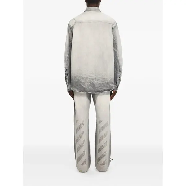 Off-White Grey Denim Slim-fit Jeans